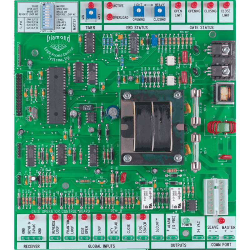 Eagle Diamond Main Control Circuit Board for all Eagle Gate Operators and Openers.